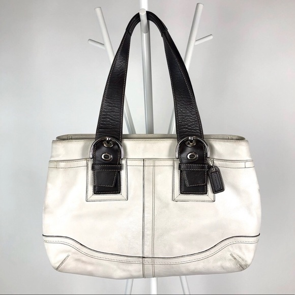 Coach | Bags | Coach White Leather Tote Bag Purse | Poshmark